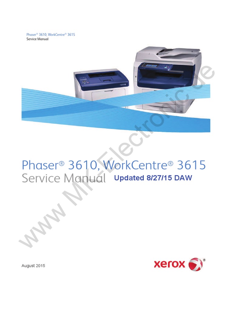 Phaser 3610, Workcentre 3615: Service Manual | PDF | Manufactured Goods