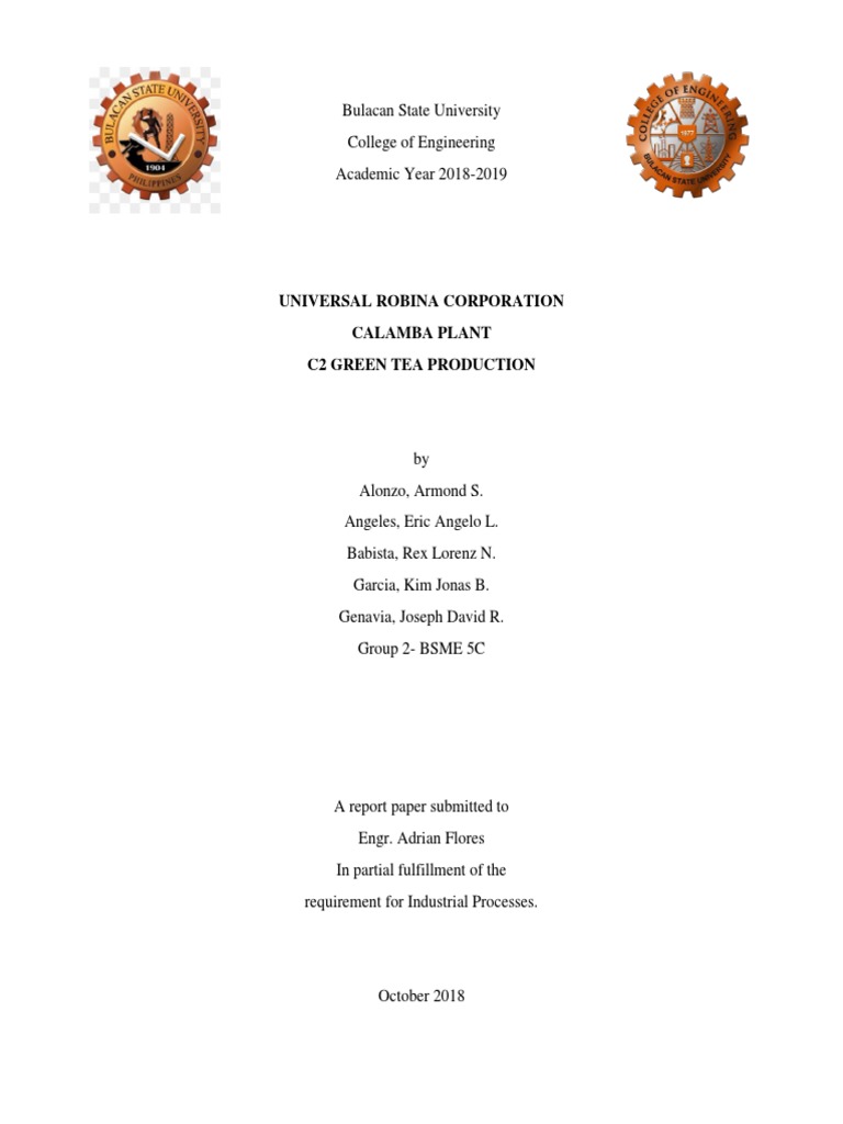 C2 Green Tea Production at URC | PDF | Chemistry | Nature