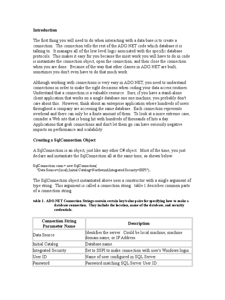Sqldataadapter | PDF | Parameter (Computer Programming) | Databases