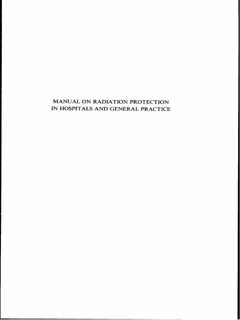 1574 Manual On Radiation Protection | PDF | Ionizing Radiation | Dosimetry
