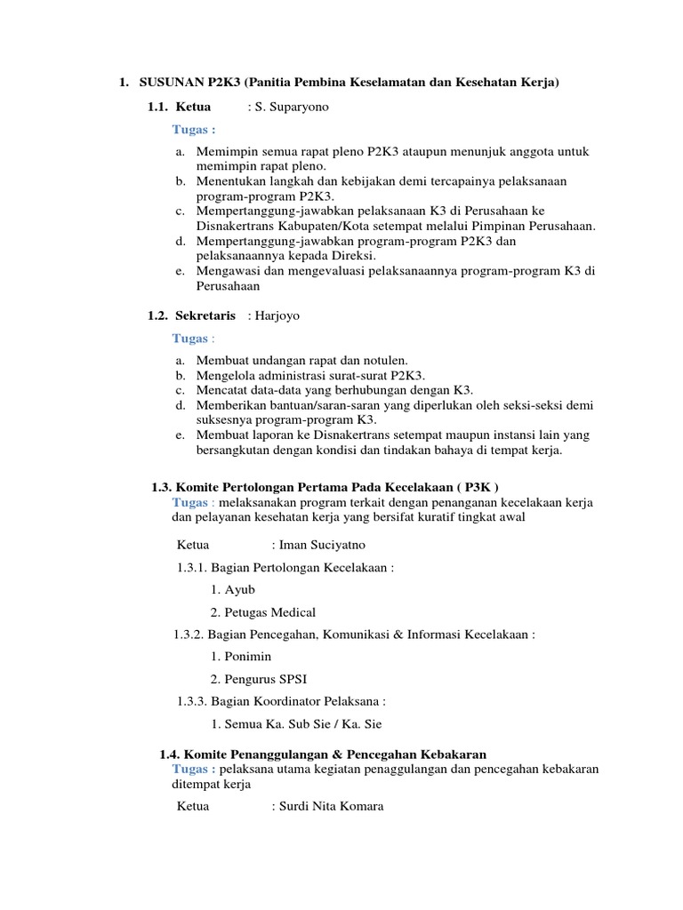 Susunan P2K3 | PDF