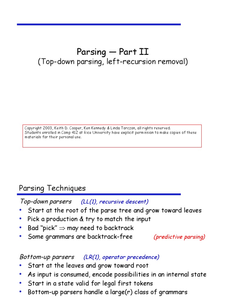 Lec 09-Left Recursion Removal | PDF | Parsing | Formalism (Deductive)