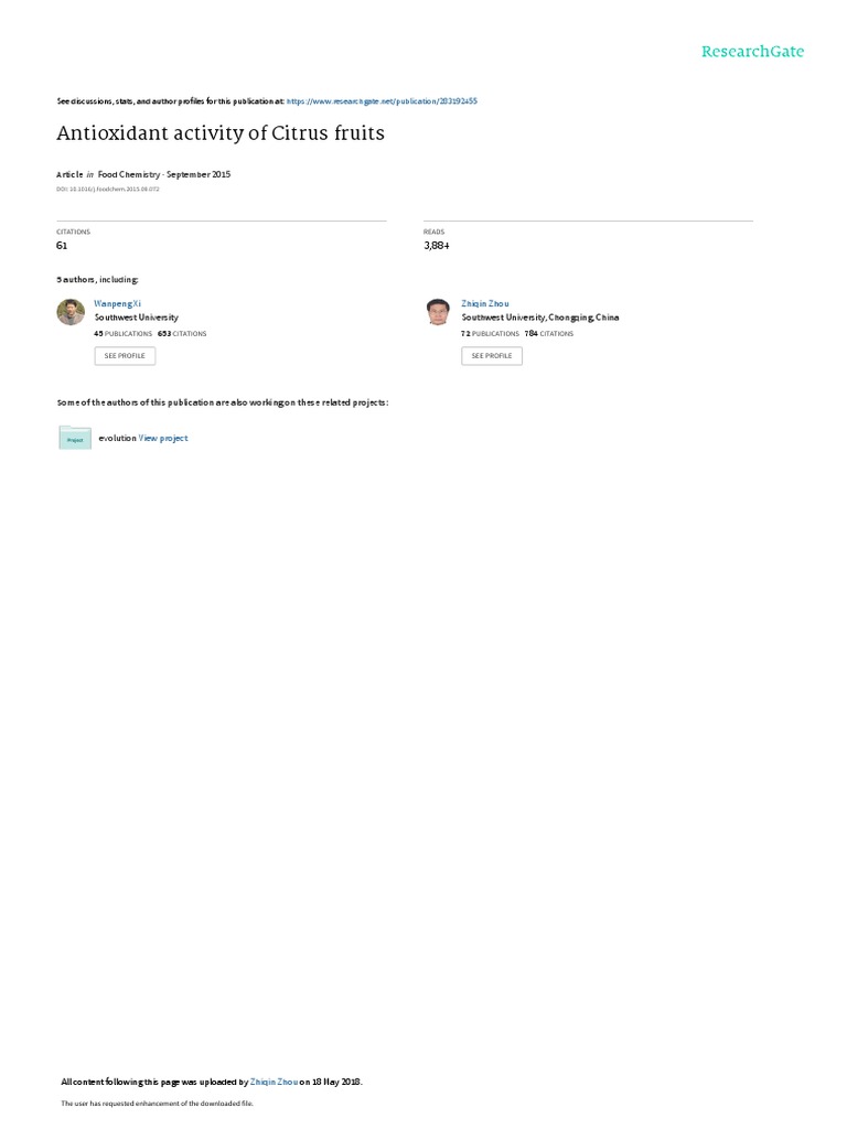 Paper 1 Oxidant | PDF | Antioxidant | Vitamin C