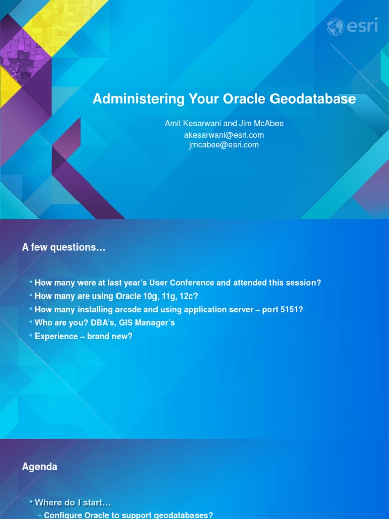 Oracle Geodatabase | PDF | Arc Gis | Oracle Database