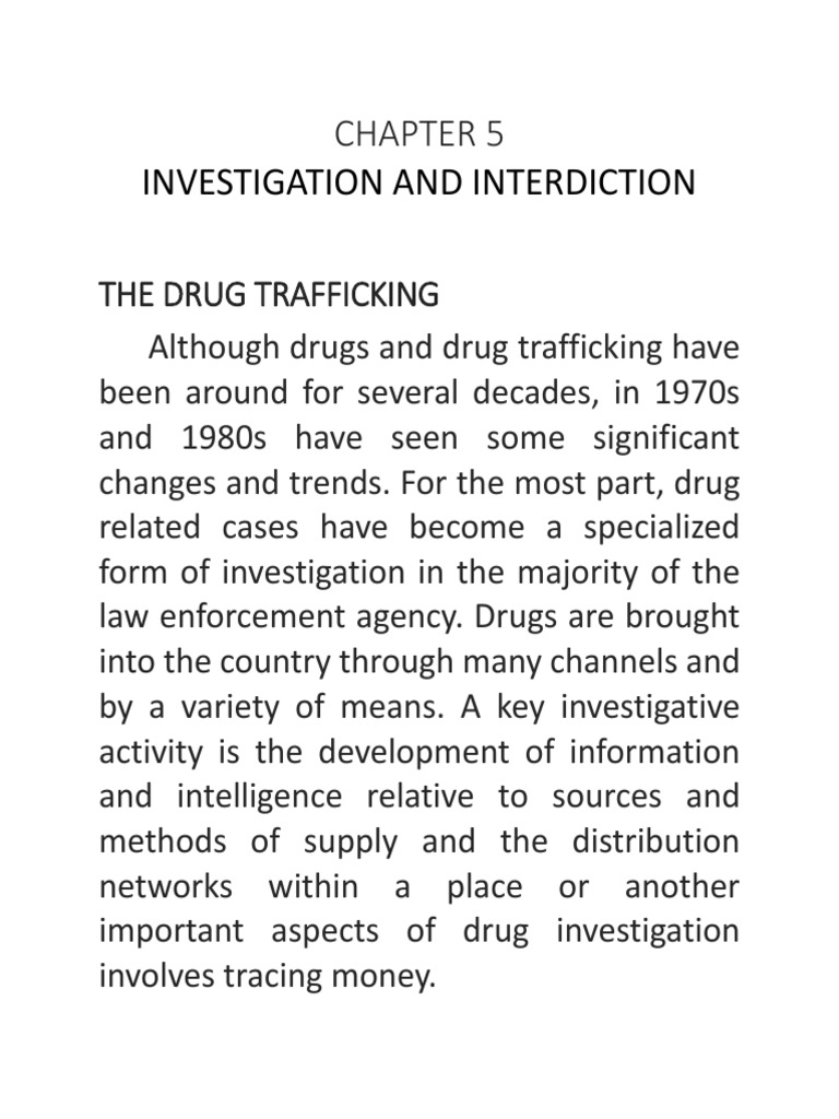 Investigation and Interdiction | PDF