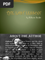 12th Std English Project The Last Lesson | PDF