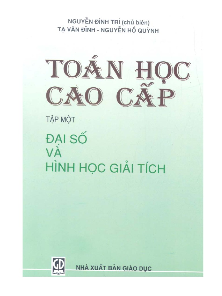 Toan Cao Cap Tap 1 | PDF