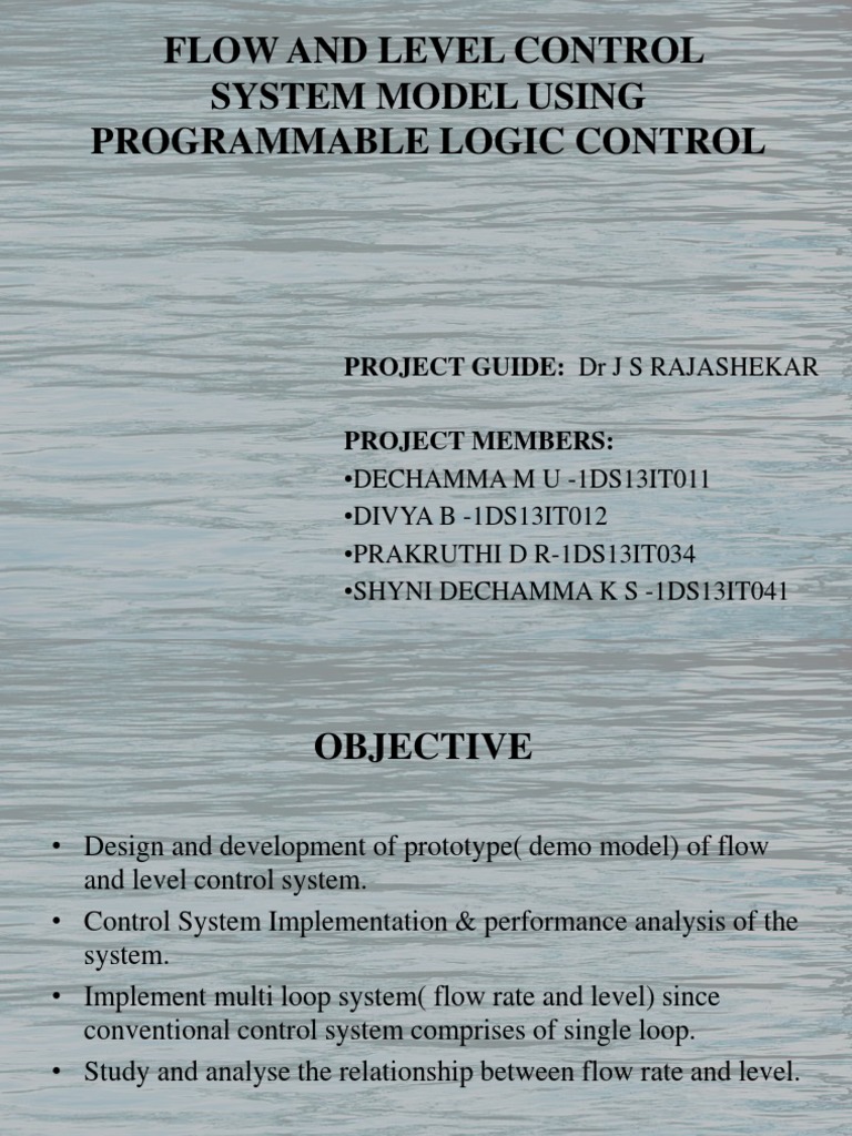 Demonstration of Flow and Level Control System Using | PDF ...