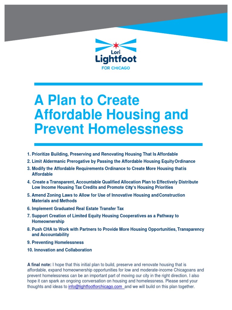 Affordable Housing Plan for Chicago | PDF