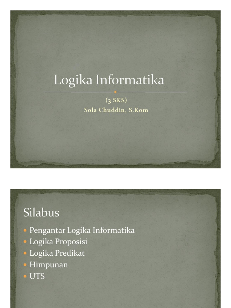 Logika Informatika 1 | PDF