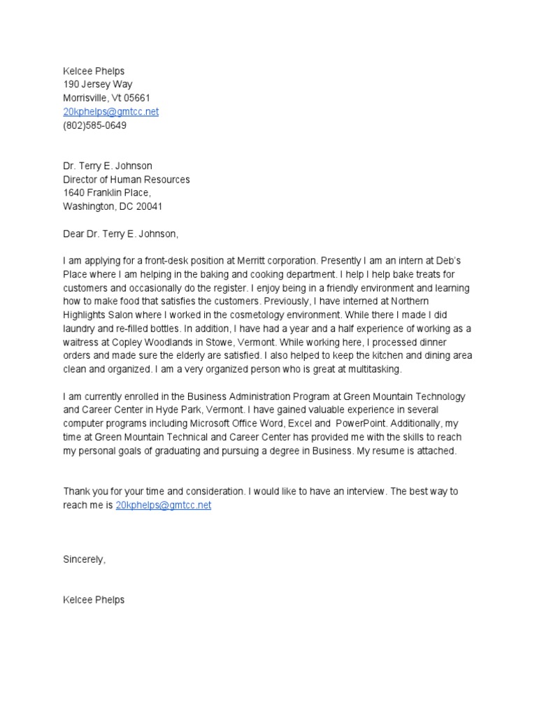 Fbla - Cover Letter | PDF
