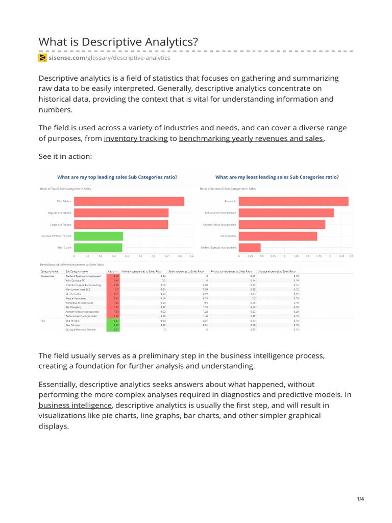 What Is Descriptive Analytics | PDF | Analytics | Data Analysis
