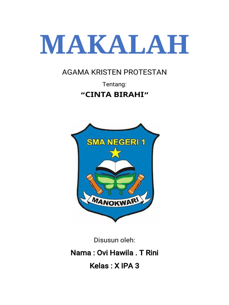 Makalah Agama Kristen "Cinta Birahi" | PDF