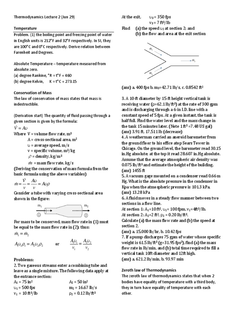 Thermodynamics Lecture 23 | PDF | Flow Measurement | Temperature