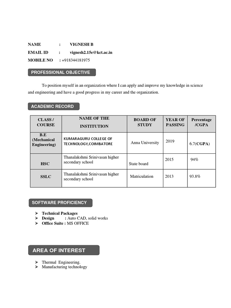 Kani Resume 2 | PDF | Engineering | Learning