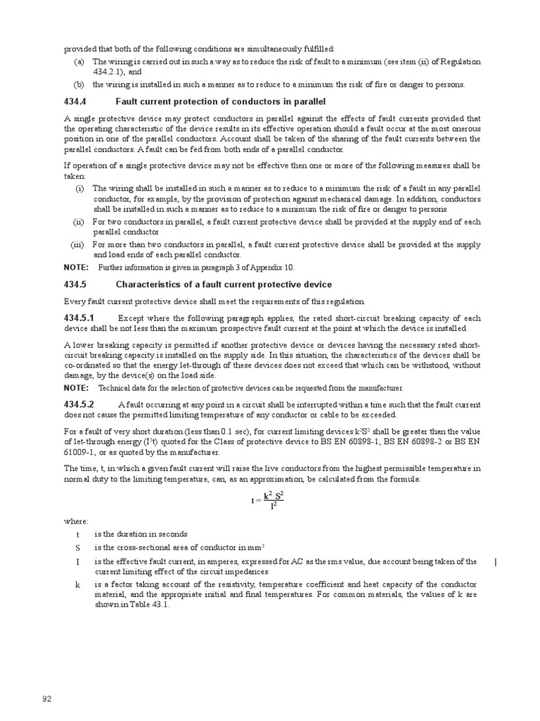 BS 7671 18th Edition Adiabatic Equation | PDF | Electrical Resistivity ...