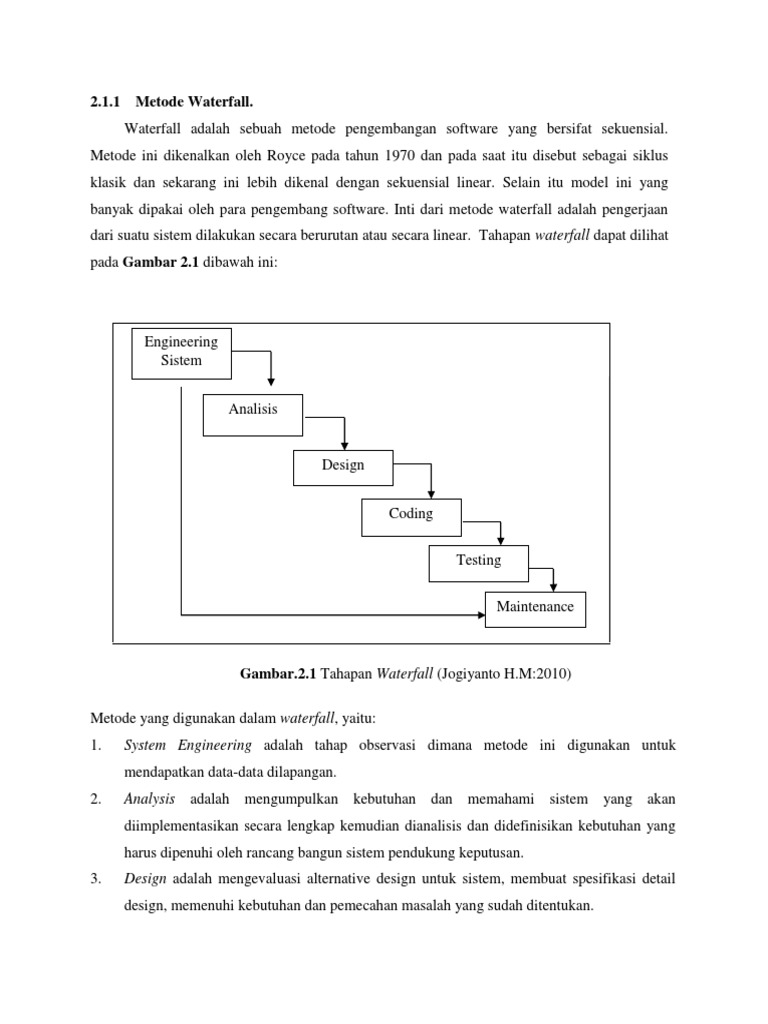 Metode Waterfall dalam Pengembangan Software | PDF | Komputer ...
