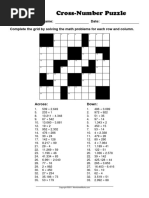WorksheetWorks CrossNumber Puzzle 2 | PDF | Puzzles