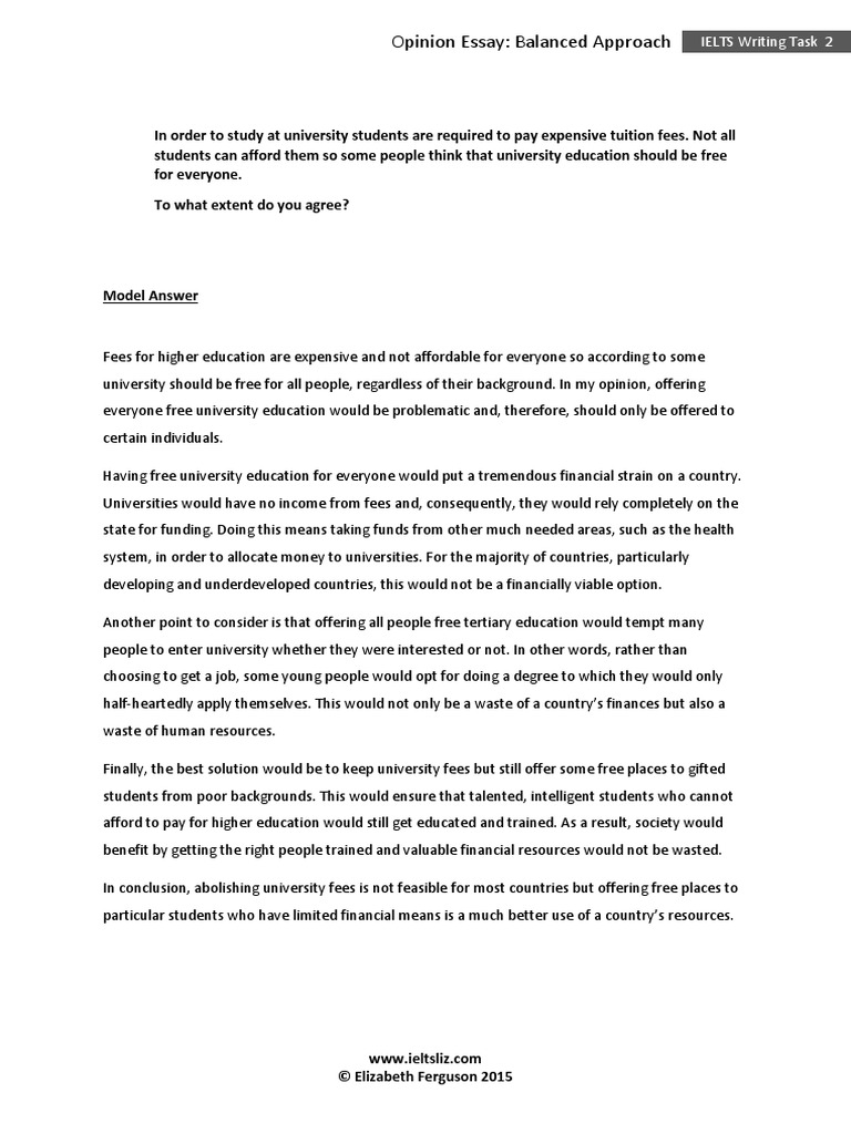 Balanced Opinion Essay PDF | PDF | Social Science | Wellness