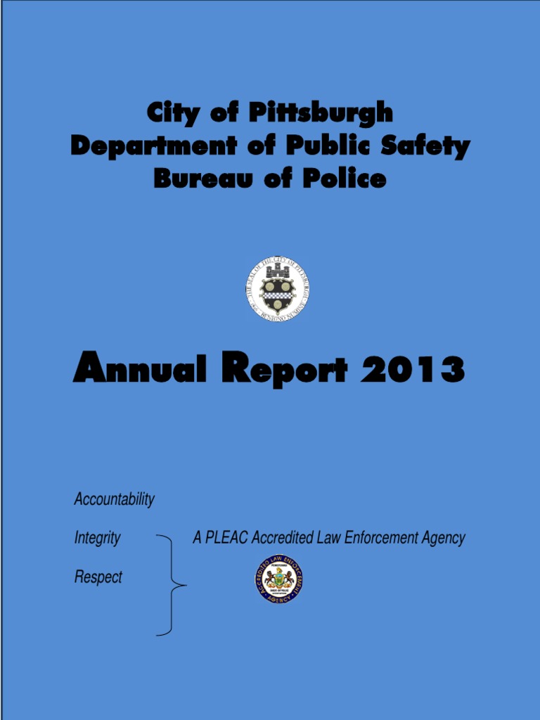 2013 Pittsburgh Police Department Annual Report | PDF | Police Officer ...