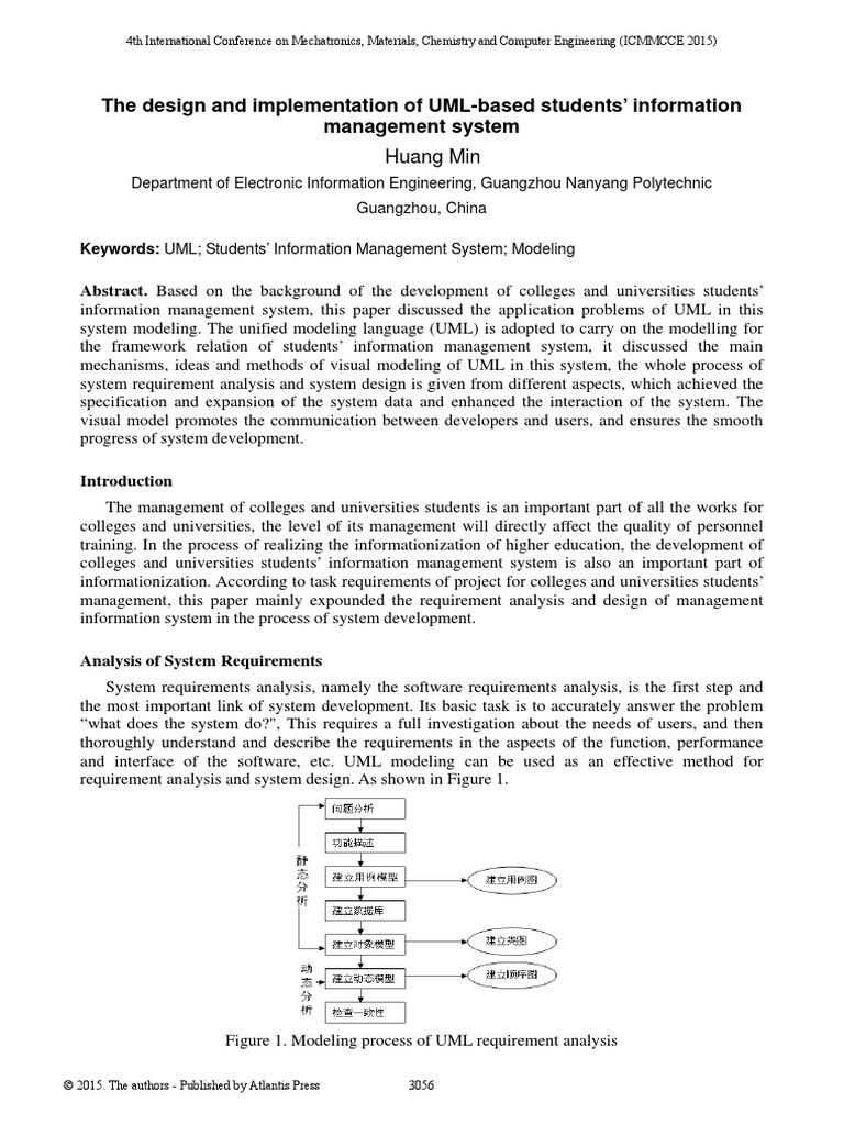 The Design and Implementation of UML-based Students' Information ...