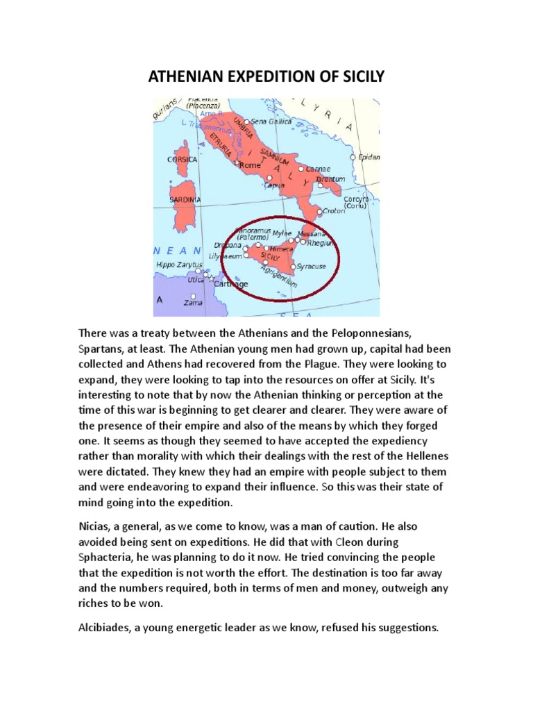 Athenian Expedition of Sicily | PDF