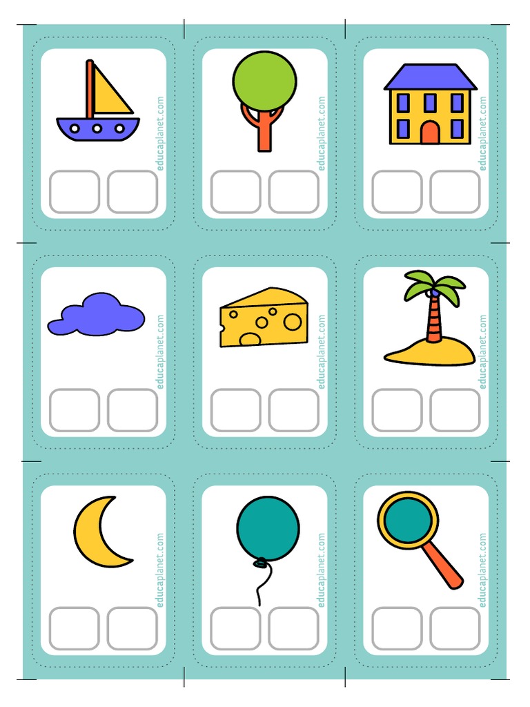 Tarjetas Palabras Silabas Educaplanet PDF | PDF