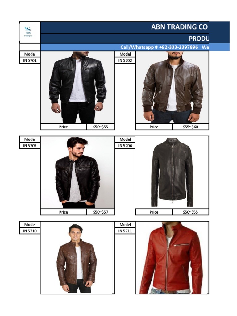 Affordable Men's Leather Jackets List | PDF | Fashion | Clothing