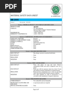 Material Safety Data Sheet: Sos Pembersih Lantai Sereh | PDF | Dangerous Goods | Environmental ...