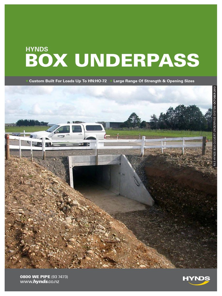 R4.5 Hynds Box Culvert Underpass System | PDF | Precast Concrete | Tunnel