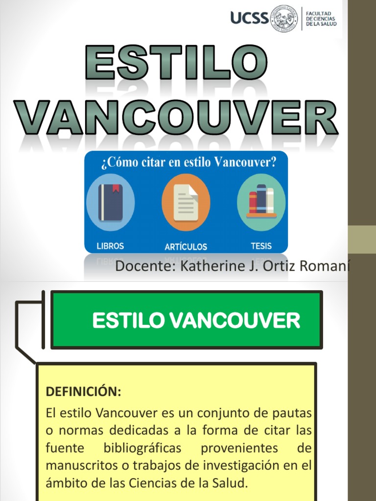 Clase 07. Estilo Vancouver | PDF | Estilo apa | Academia