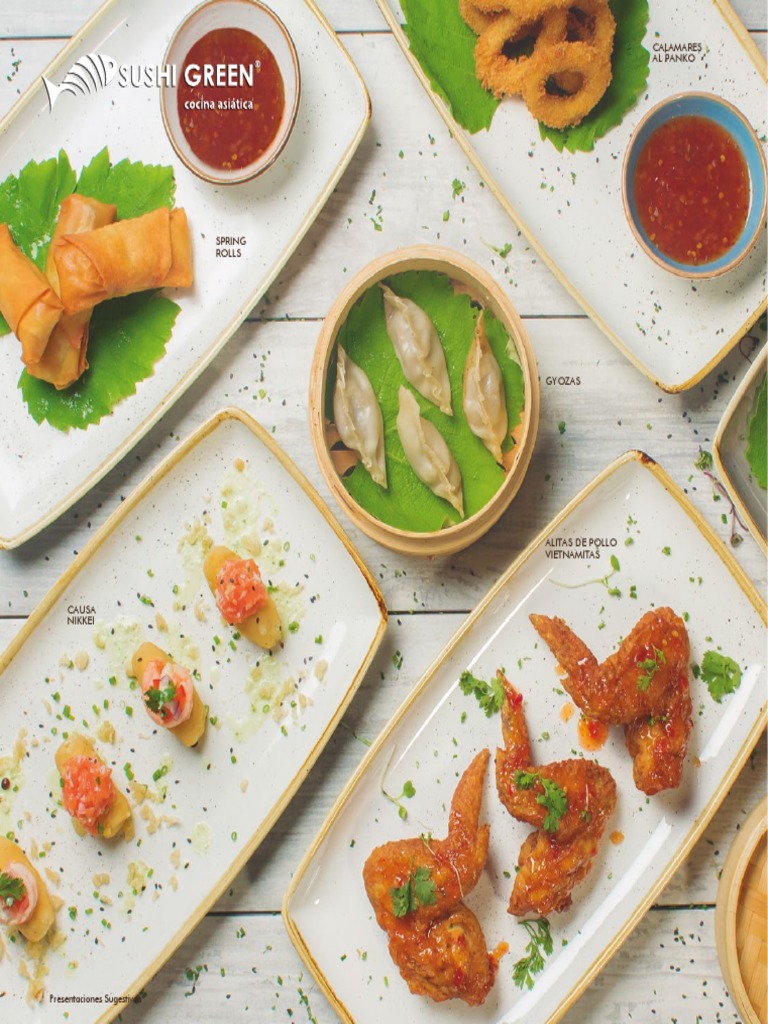 Carta Menu Sushi Green 2019 | PDF | Sushi | Mariscos