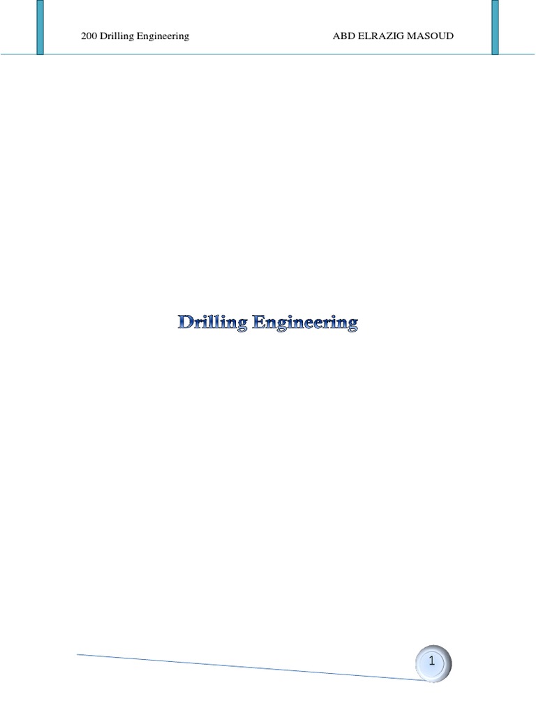 200 Drilling Engineering PDF | PDF | Casing (Borehole) | Oil Well