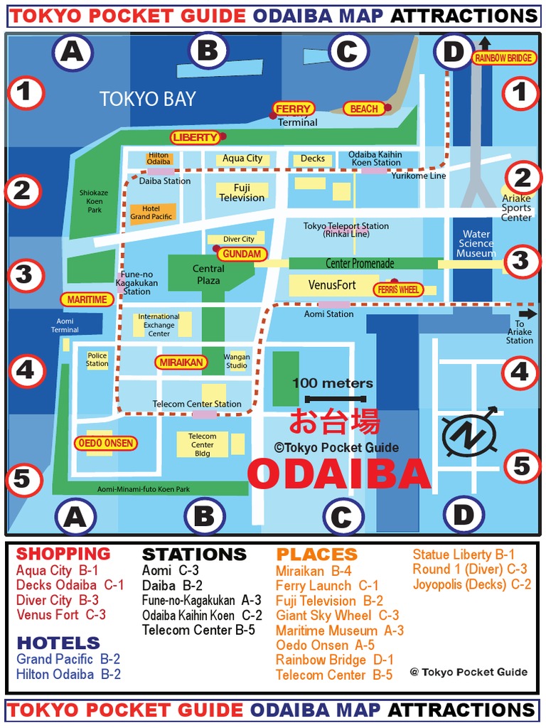 Odaiba.attractions.map