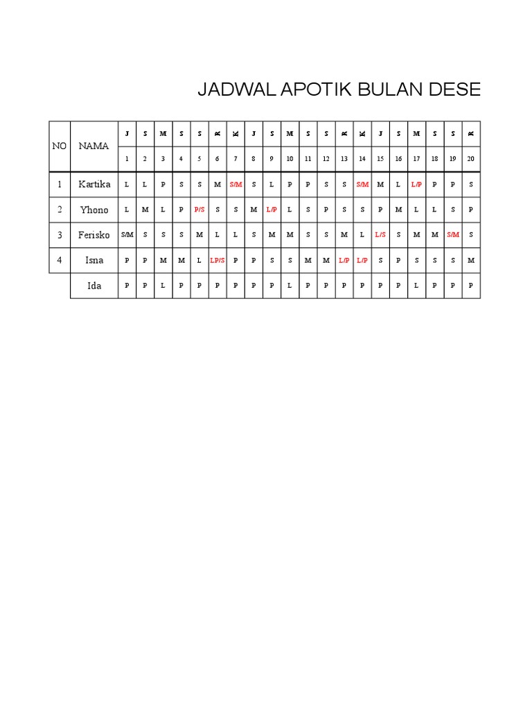 JADWAL DESEMBER | PDF