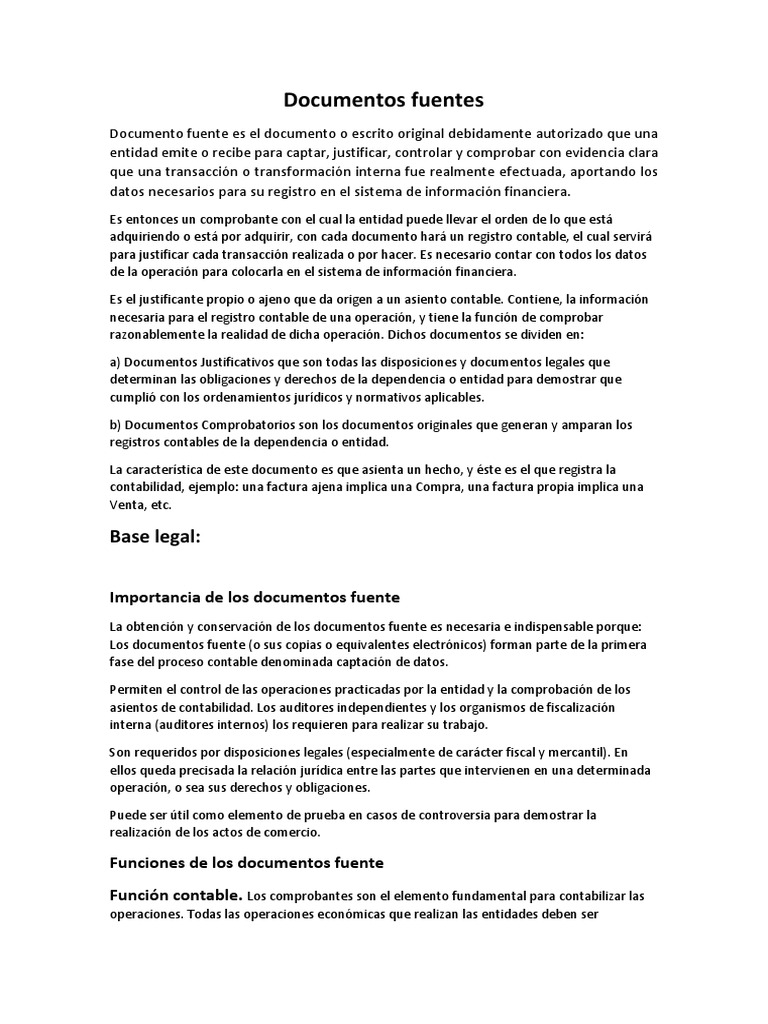 Documentos Fuentes Trabajo | PDF | Factura | Contabilidad