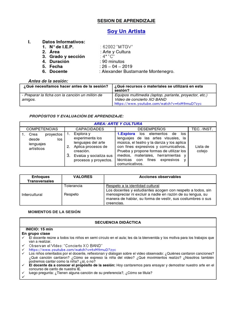 Soy Un Artista | PDF | Aprendizaje | Maestros