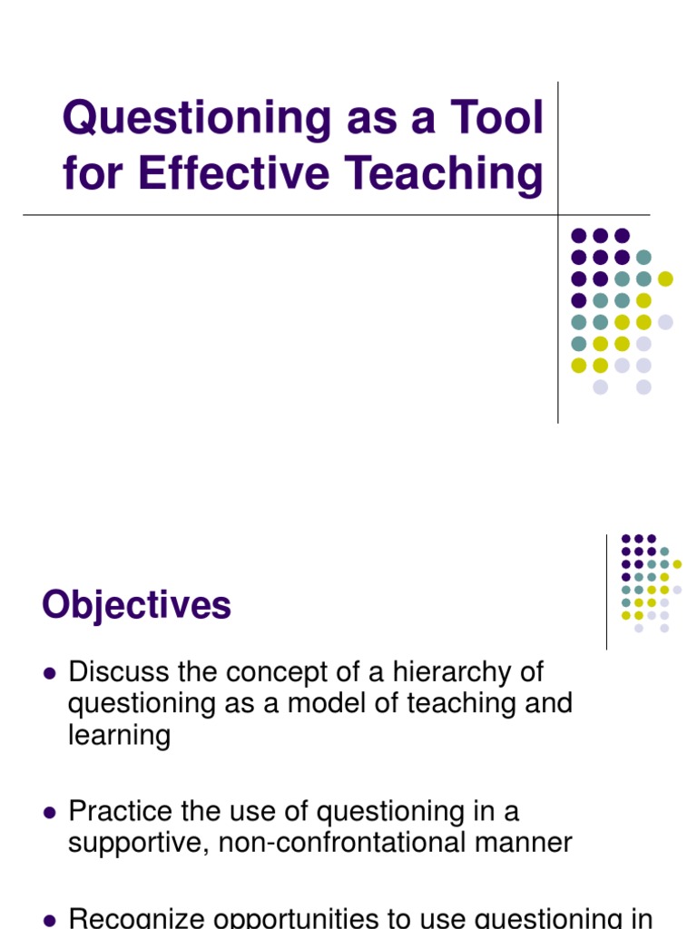 Questioning As A Tool For Effective Teaching | PDF | Learning | Cognition