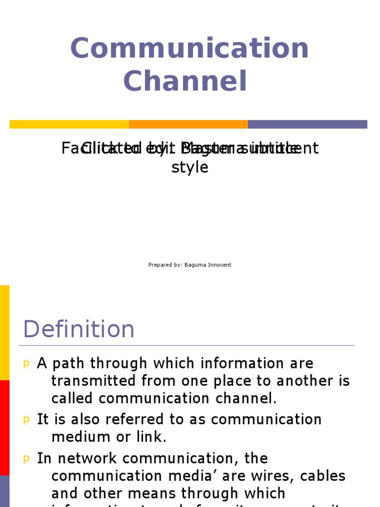 Lecture 2 (Communication Channel) | PDF | Coaxial Cable | Transmission ...