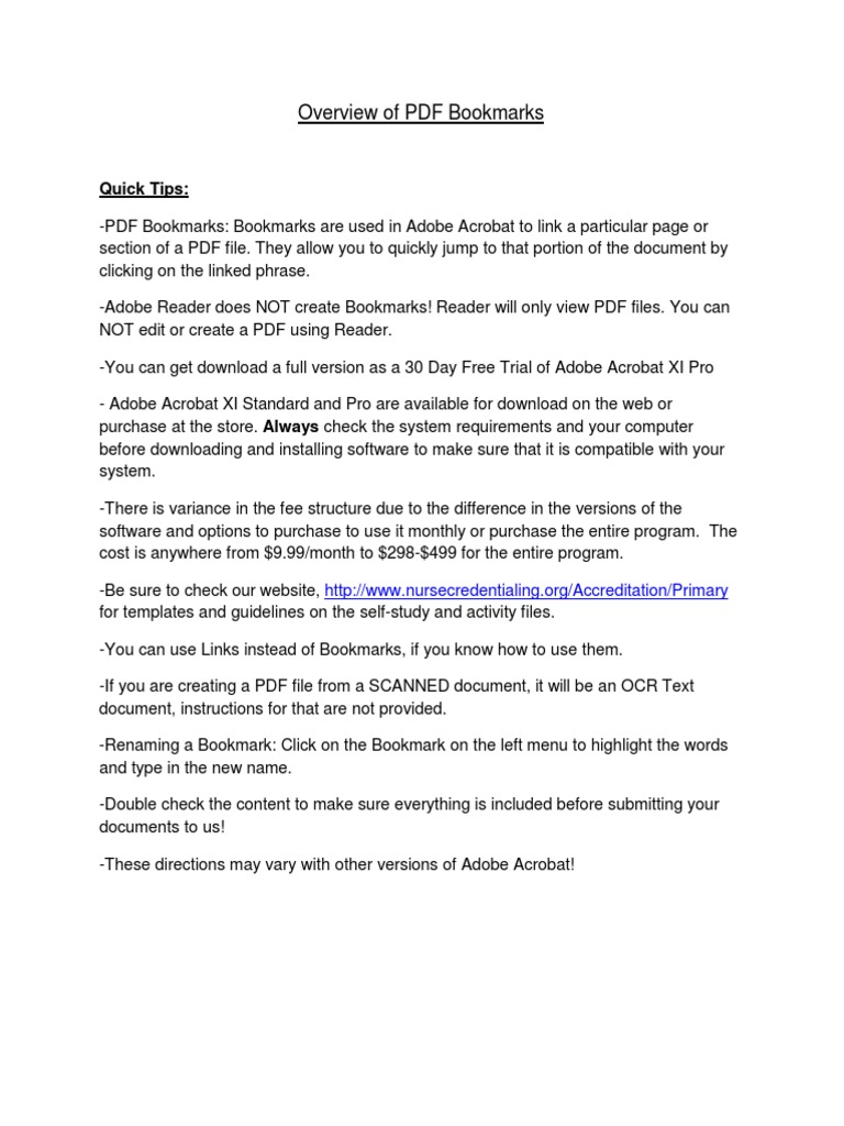 Creating Bookmarks in Adobe Acrobat | PDF | Icon (Computing) | Digital ...