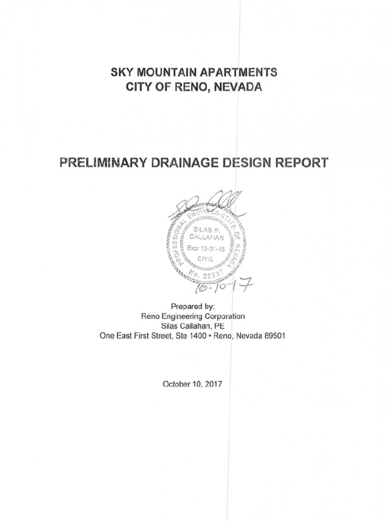 Drainage Report | PDF | Traffic | Sanitary Sewer
