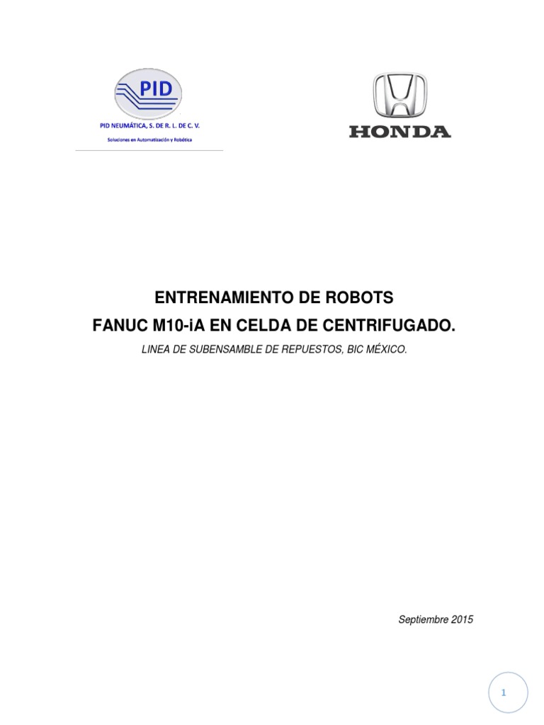 Manual de entrenamiento para el manejo y programación de un robot FANUC ...