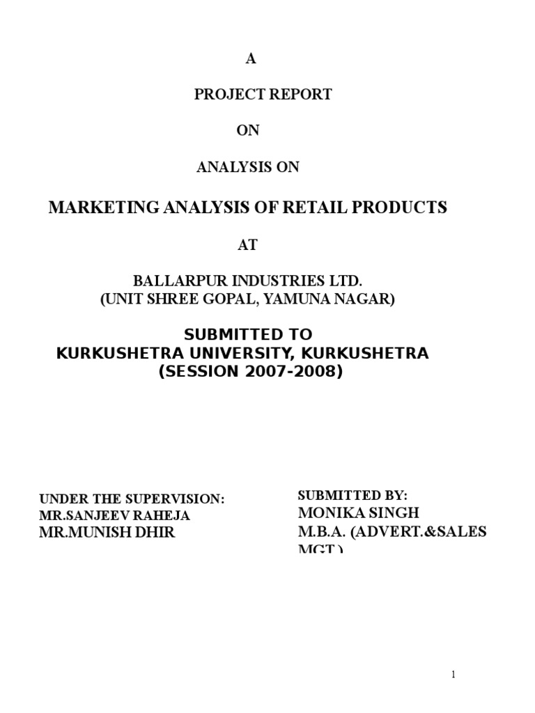 Retail Product | PDF | Retail | Paper