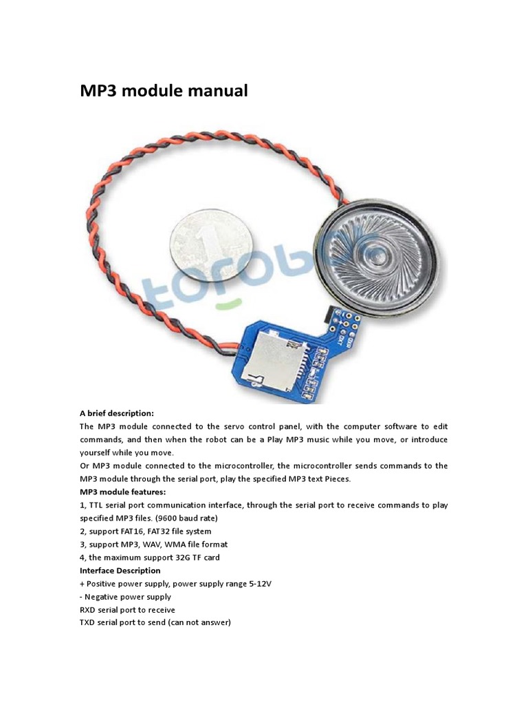 MP3 Module Manual | PDF
