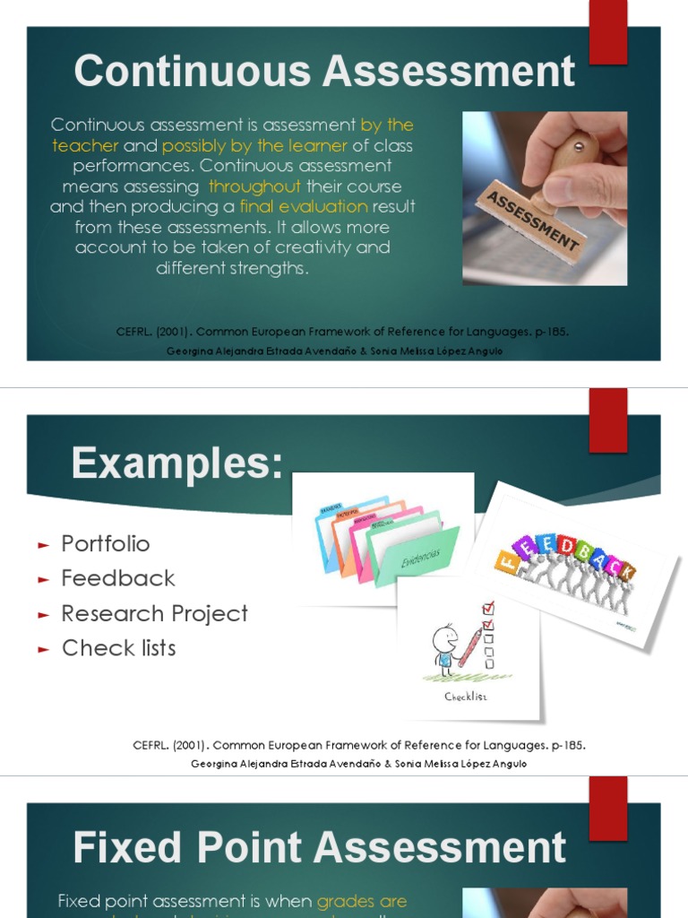 Continuous and Fixed Point Assessment | PDF | Pedagogy | Educational ...