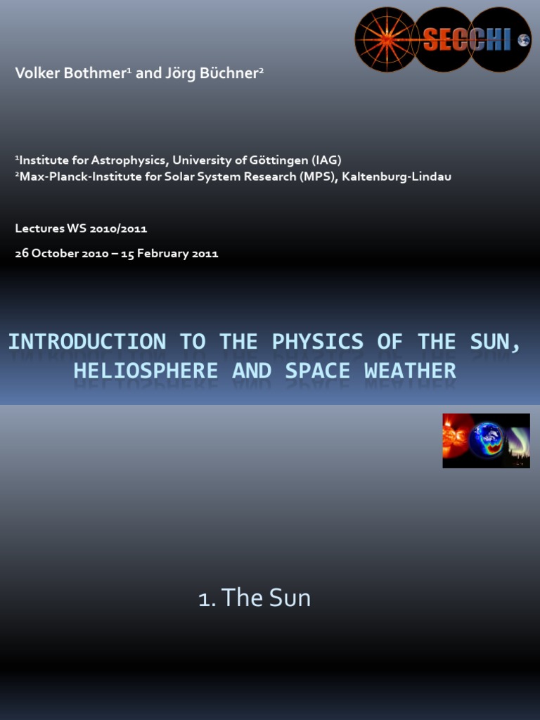 1 Introduction The Sun | PDF | Sun | Stellar Astronomy