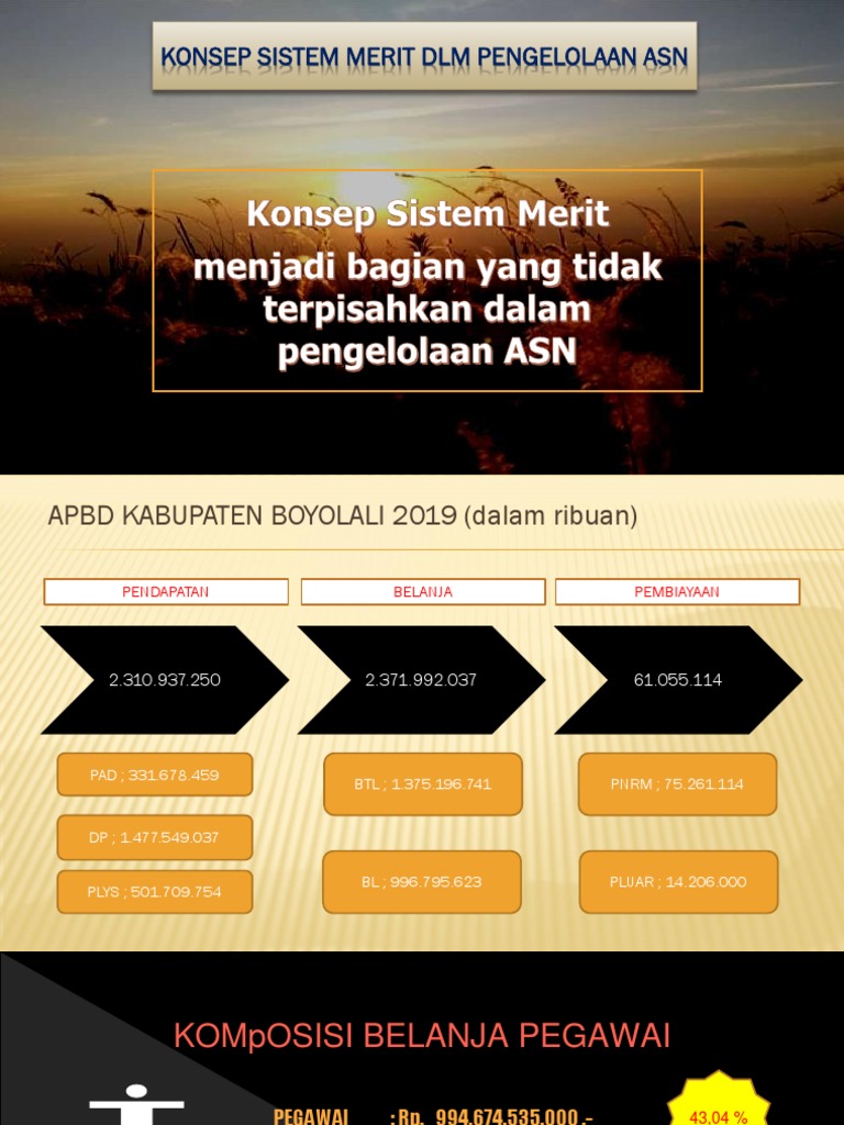 Konsep Sistem Merit DLM Pengelolaan Asn | PDF