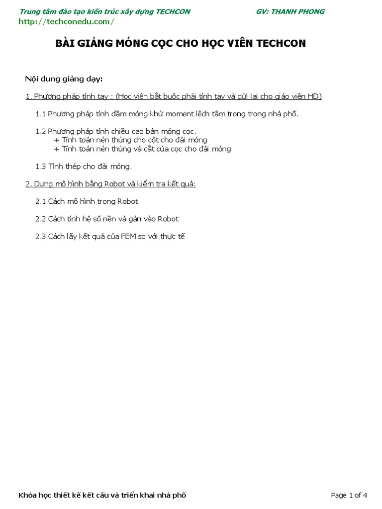 Thuyet Minh Mong Coc Techcon | PDF