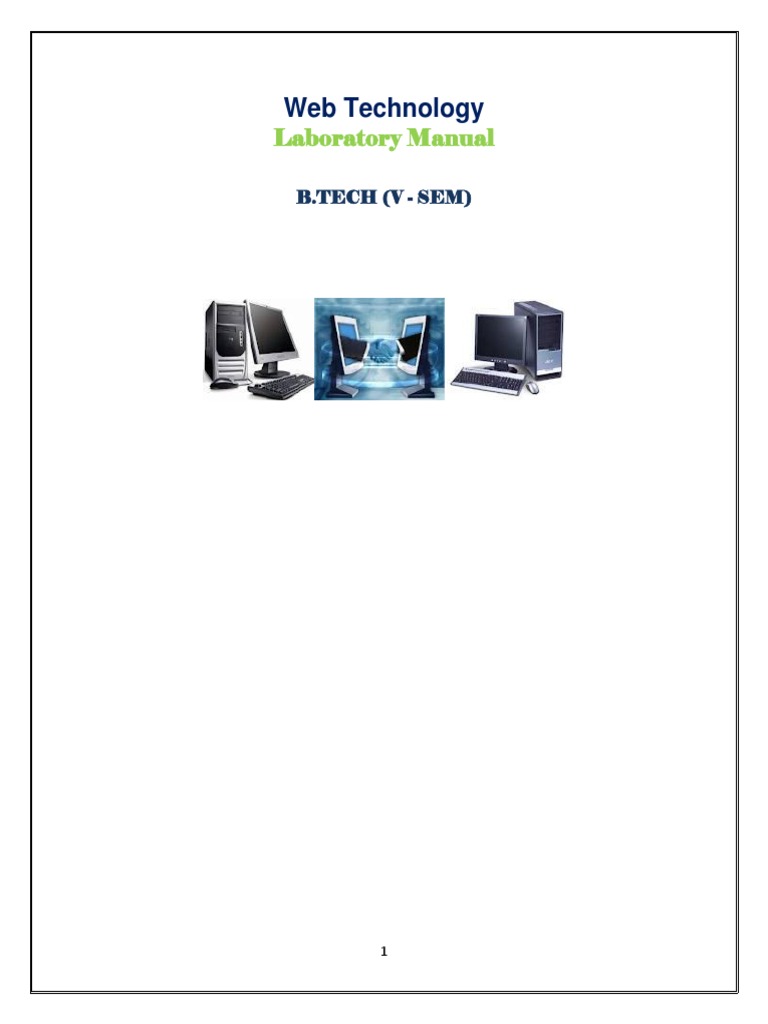 WT Lab Manual | Download Free PDF | Java Server Pages | World Wide Web