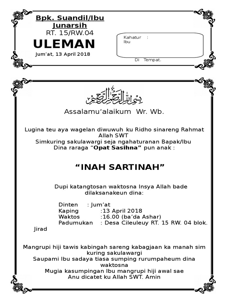 Uleman 4 Bulan Na | PDF
